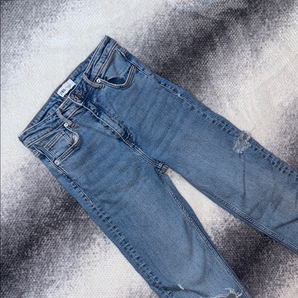 Zara | Jeans | Zara High Waisted Skinny Split End Jeans Sz 4 | Poshmark